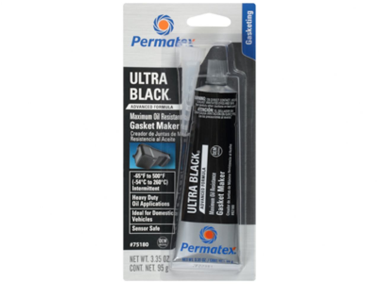 Permatex Ultra Black Maximum Oil Resistance RTV Silicone Gasket Maker ...